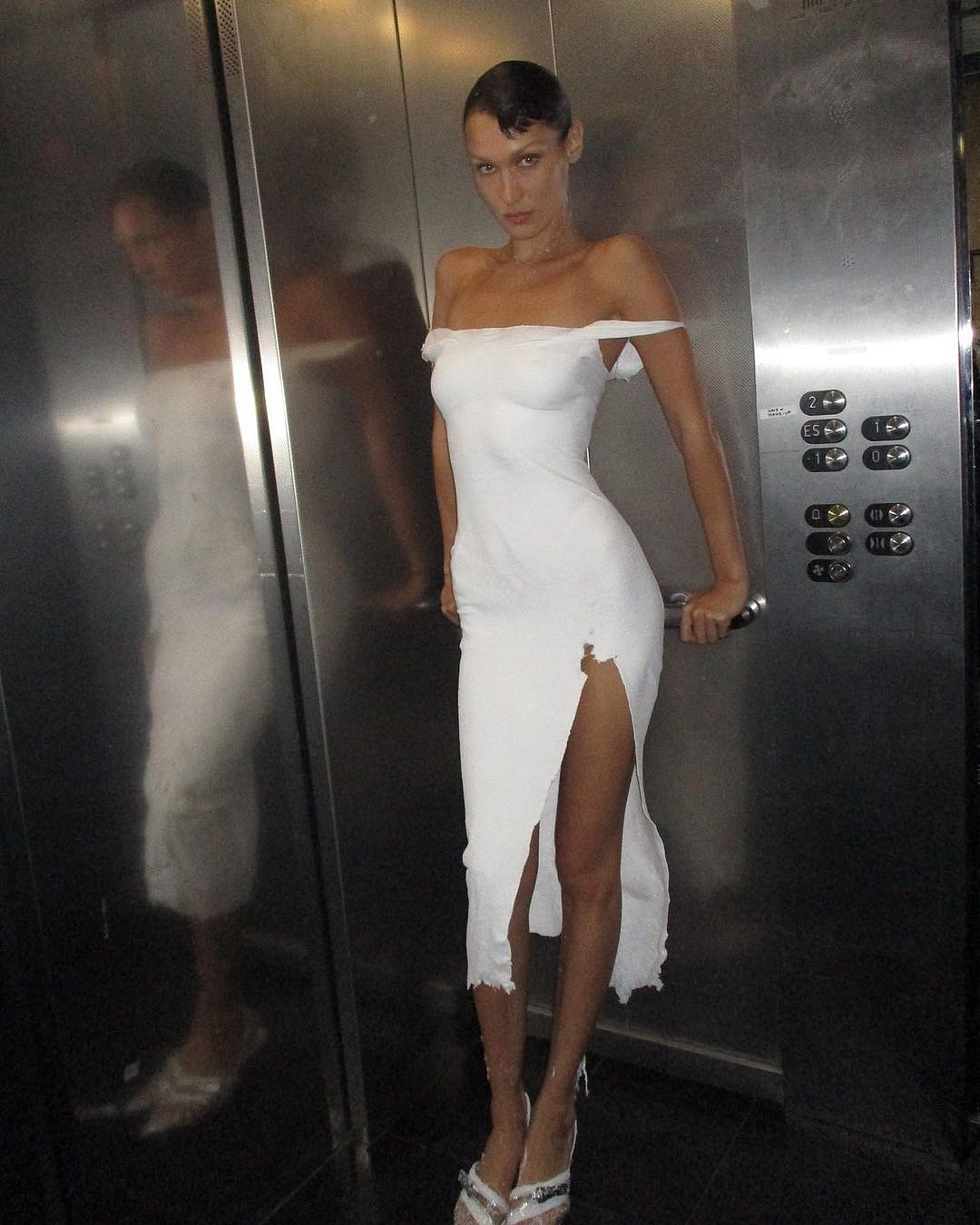 Bella Hadid's Spray-On Dress Will Blow Your Mind