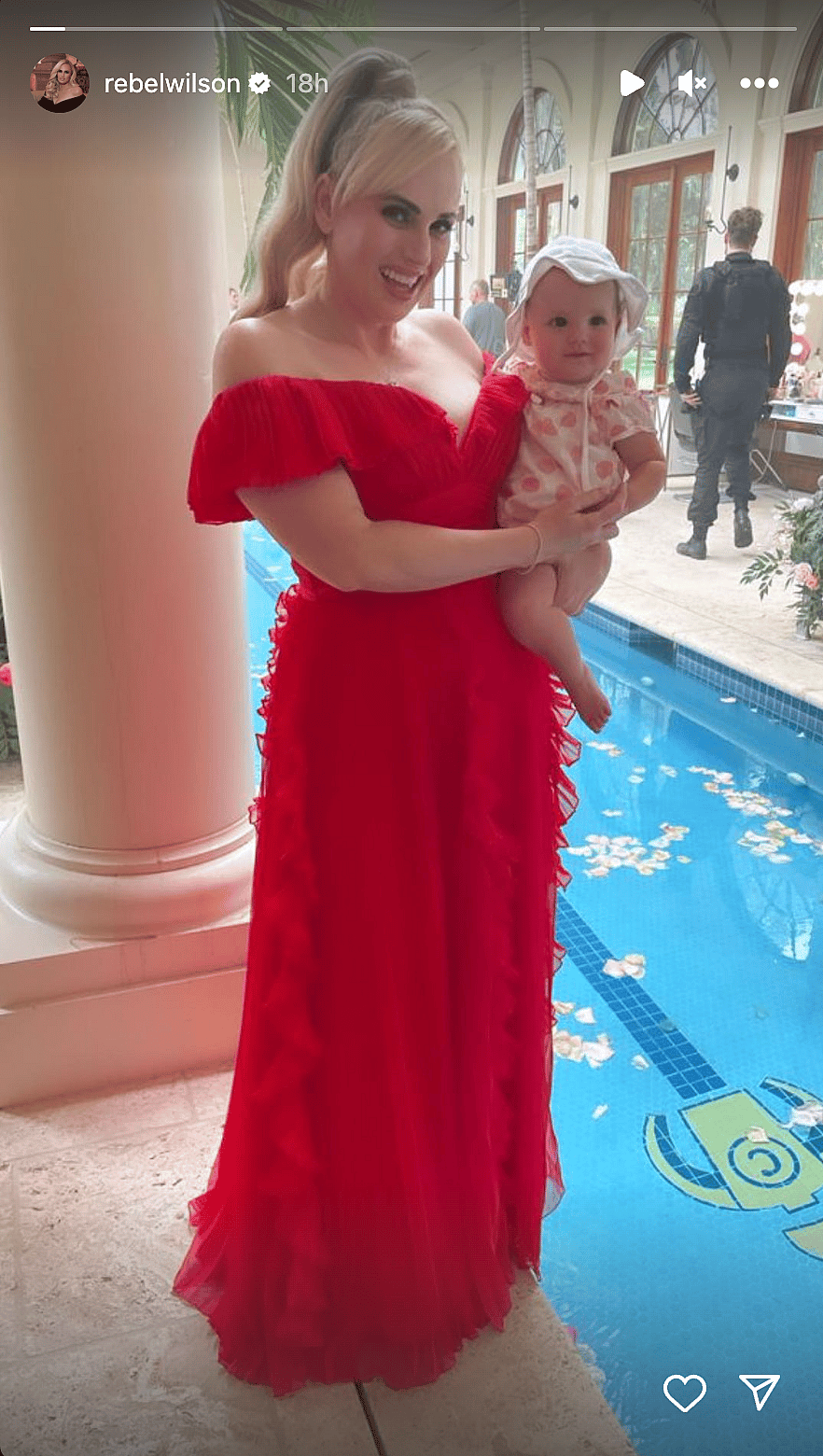 Rebel Wilson Is A Sight To Behold In Red Dress With Daughter