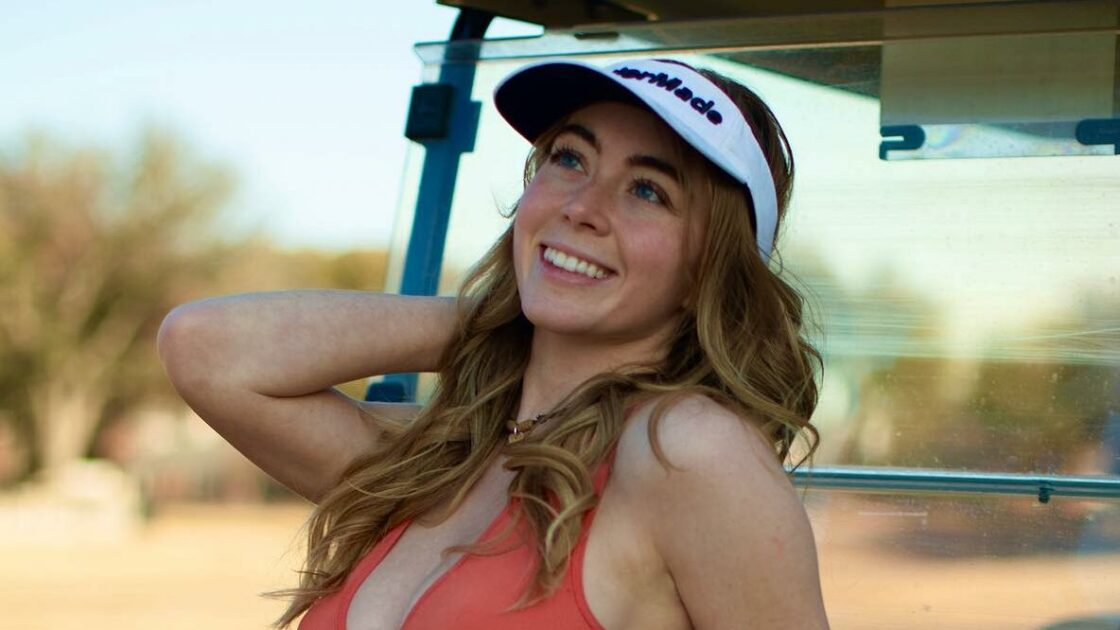 Golfer Grace Charis In Unbuttoned Top And Pigtails Says ‘Let’s Make Birdie’