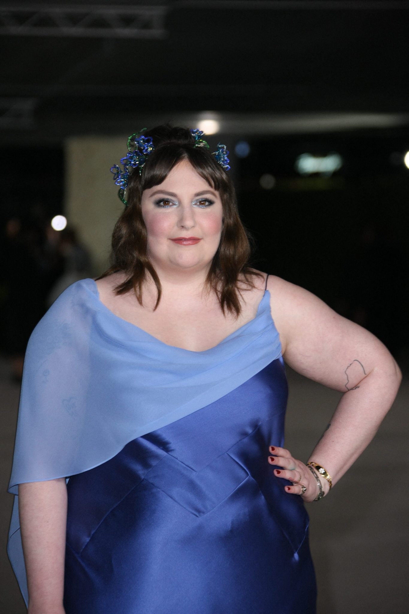 Actress Lena Dunham Boldly Dons 'Naked' Illusion Dress At Event