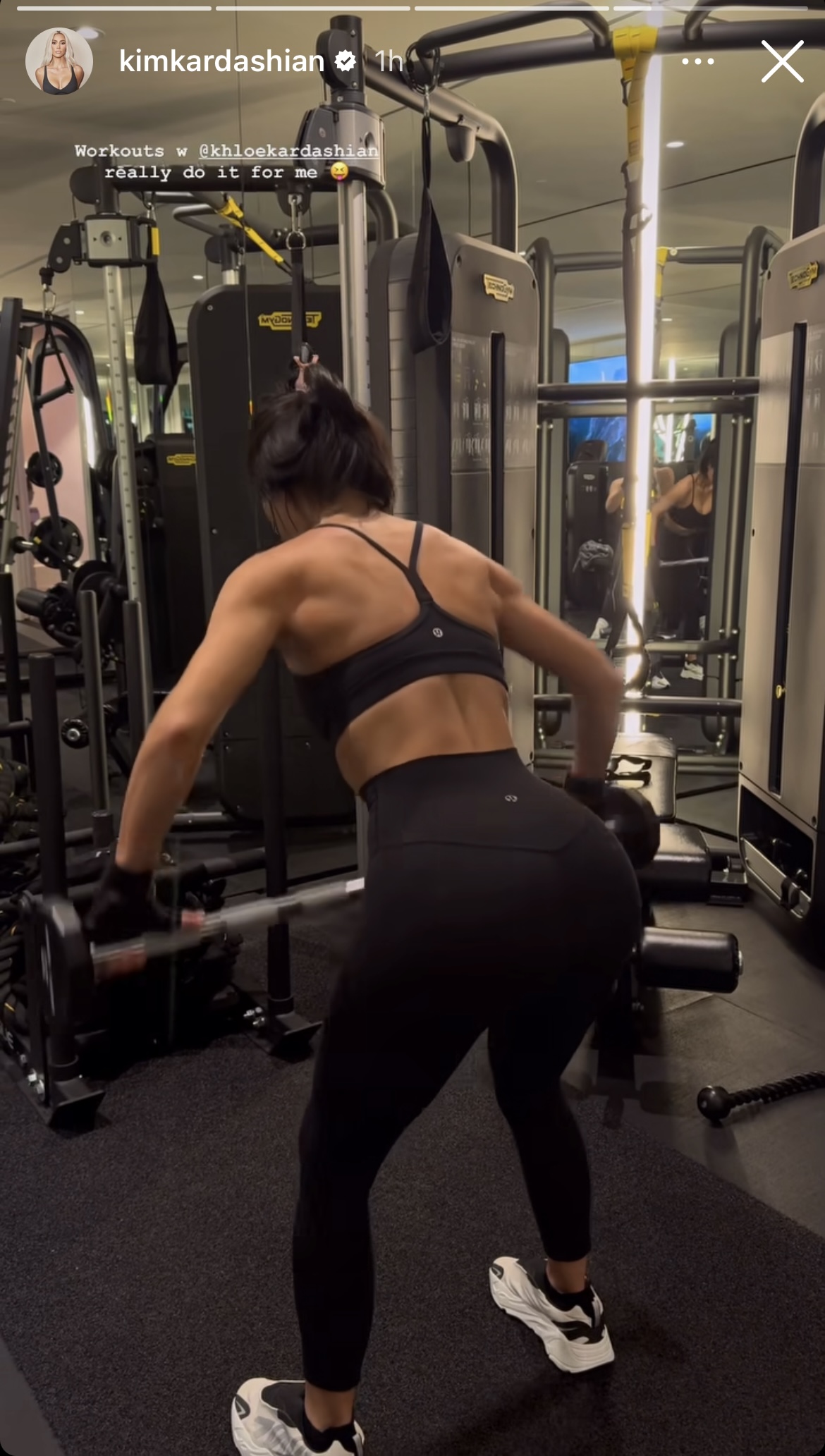 Kim Kardashian Flaunts Insane Shredded Back While Training For 'Life'